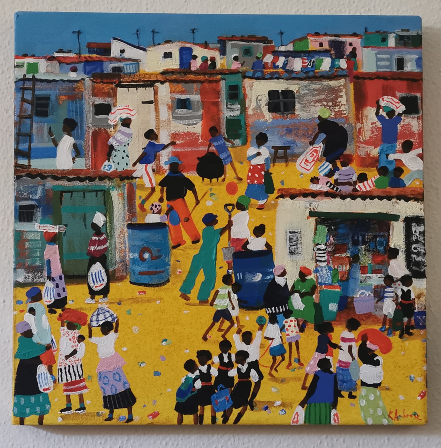 Finishing touches and hanging a painting – Katharine Ambrose Art